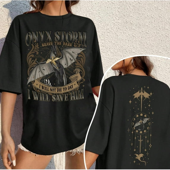 Fourth Wing Series T-Shirt Onyx Storm Dragon Rider Bookish Tee Gift For ...