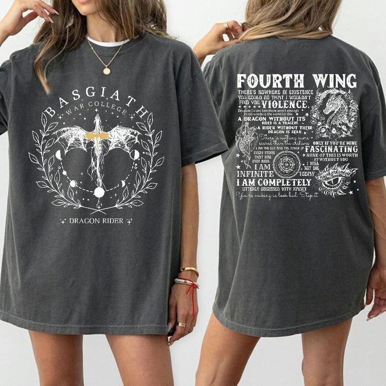 Fourth Wing Shirt, Dragon Rider Sweatshirt, Basgiath War College Shirt ...