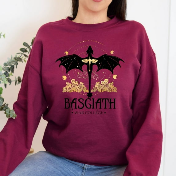 Fourth Wing Sweatshirt: Basgiath War College Dragon Rider Shirt Tshirt ...