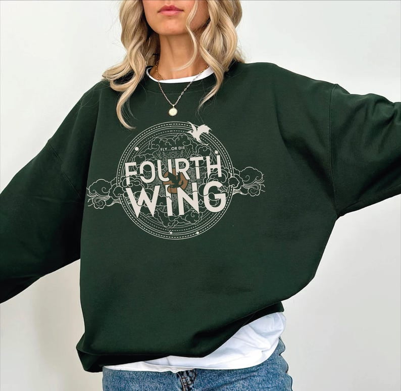 Fourth Wing Sweatshirt, Onyx Storm Shirt, Fantasy Book Dragon, Quest ...