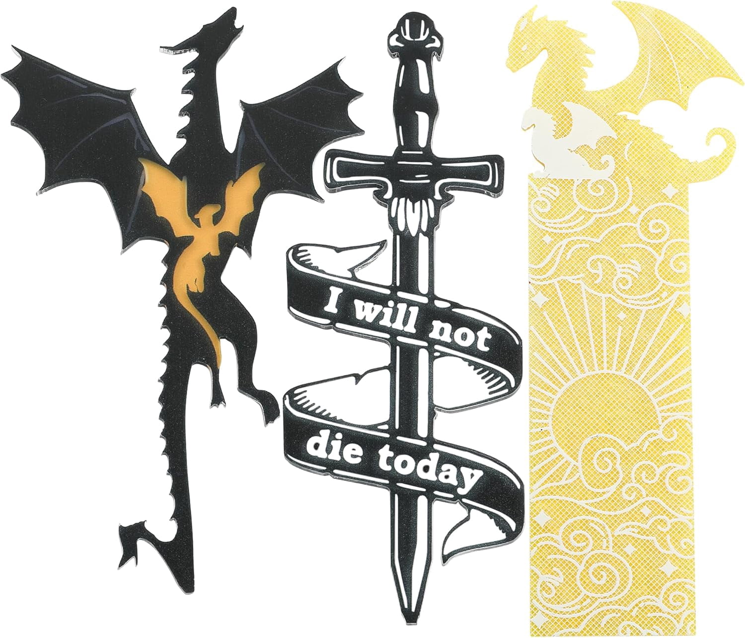 Fourth Wings Acrylic Bookmark Supplies - Fourth Wing Merch Dragon ...
