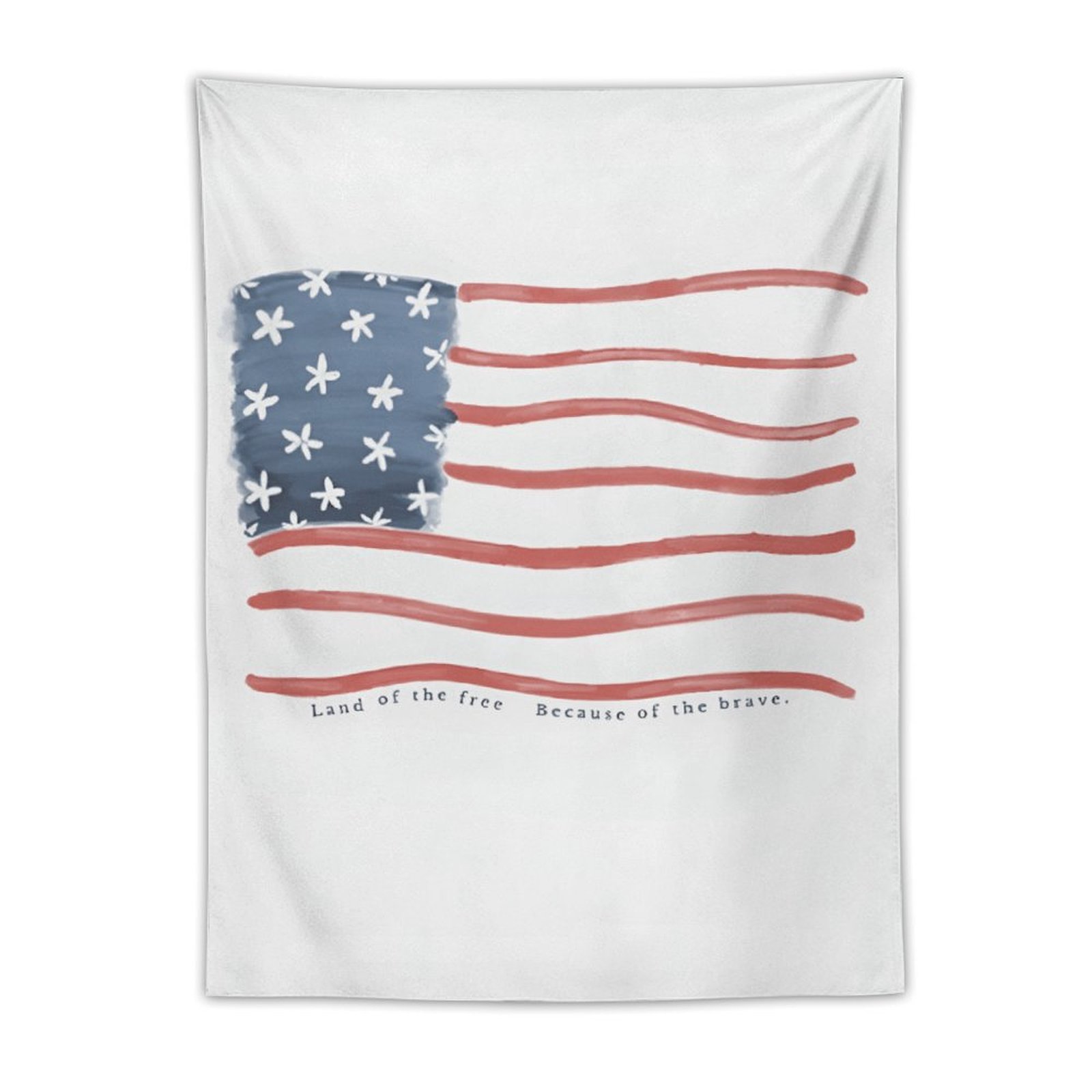 Fourth of July Flag Art, Watercolor Flag Tapestry Wall Hanging, Made In ...