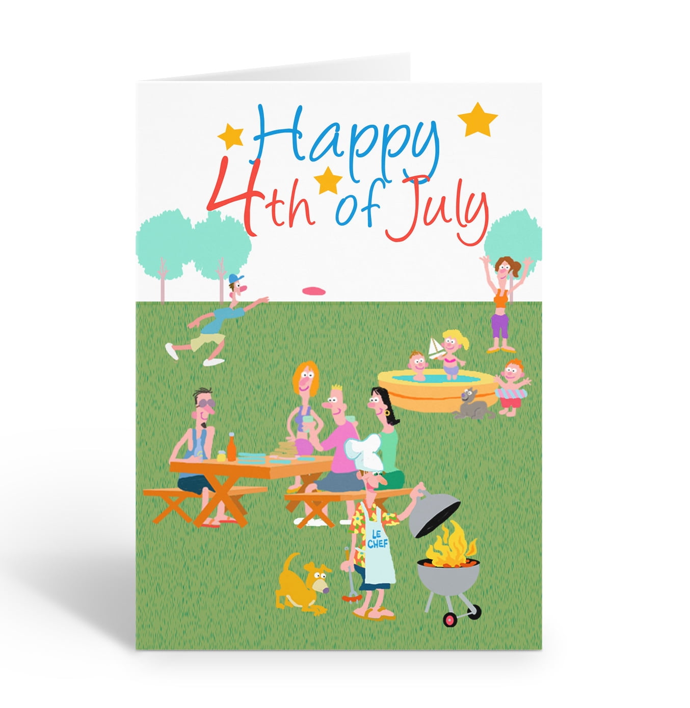 Fourth of July Picnic/BBQ Patriotic Greeting Cards - 12 Greeting Cards ...