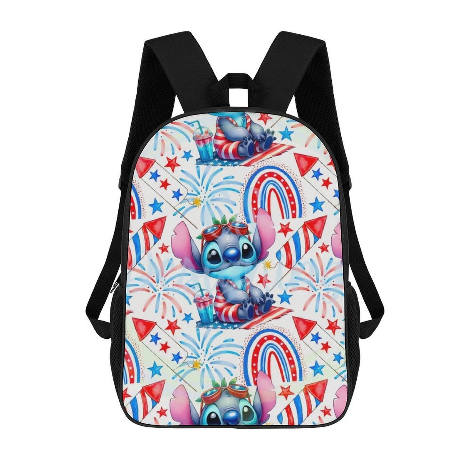 Fourth of July Stitch Backpack Travel Bag for Men & Women Lightweight ...