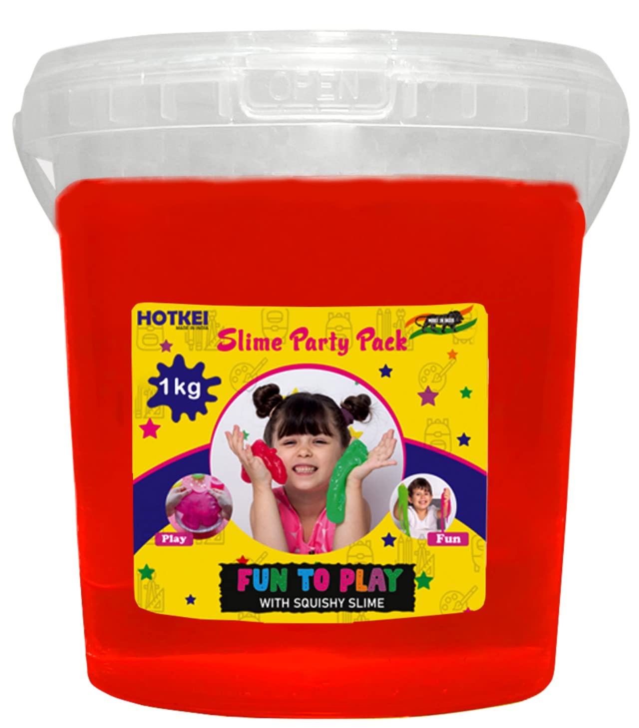 Fourthline (1 Kg Slime) Red Fruit Scented DIY Magic Toy Slimy Slime ...