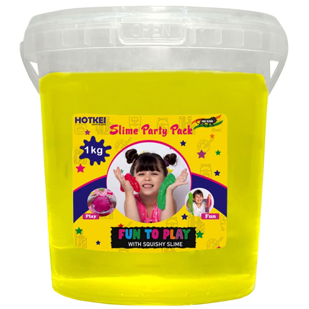 Fourthline (1 Kg Slime) Yellow Fruit Scented DIY Magic Toy Slimy Slime ...