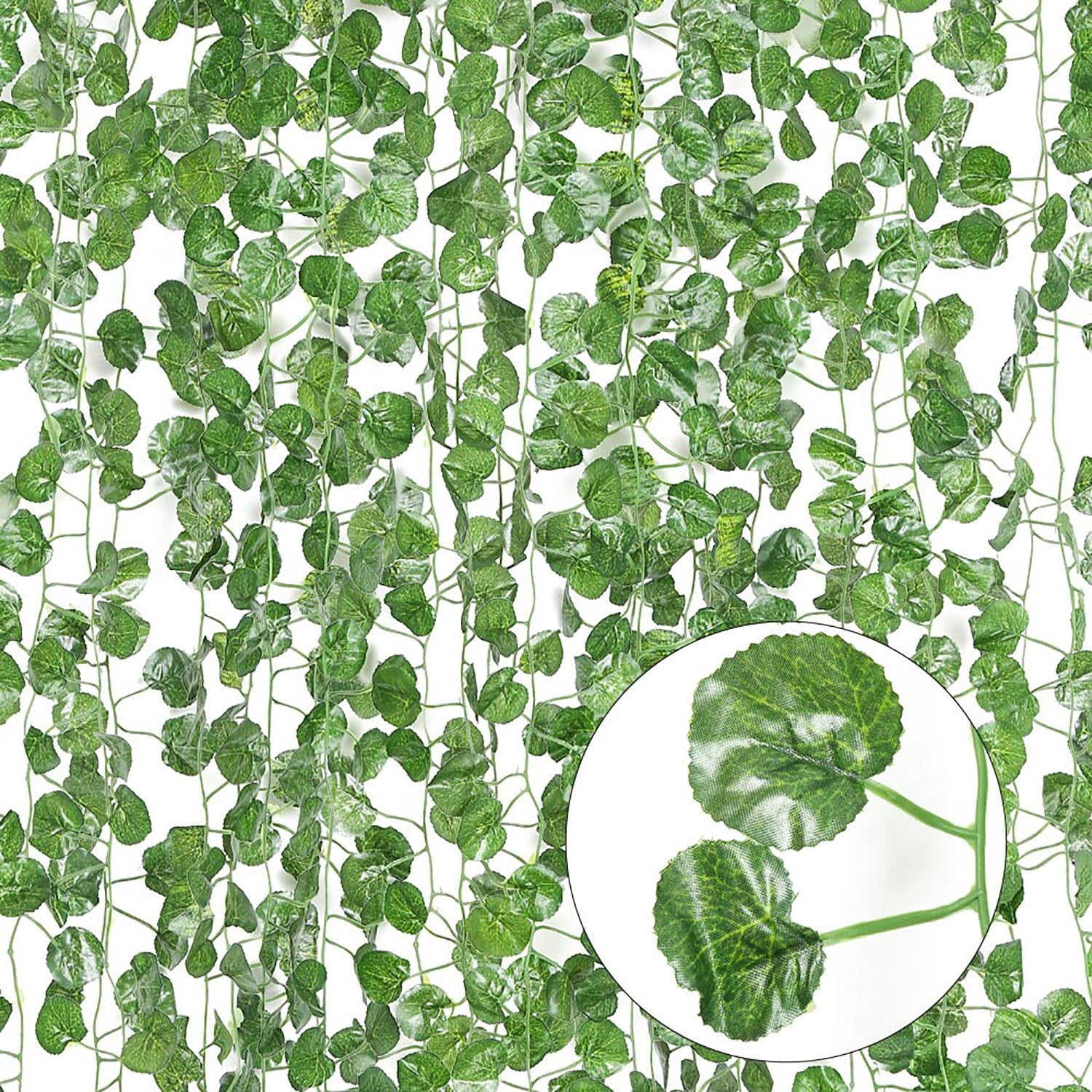 Fourthline 12 Pc Artificial Plants Leaves | Fake Green Leaves | Indoor ...