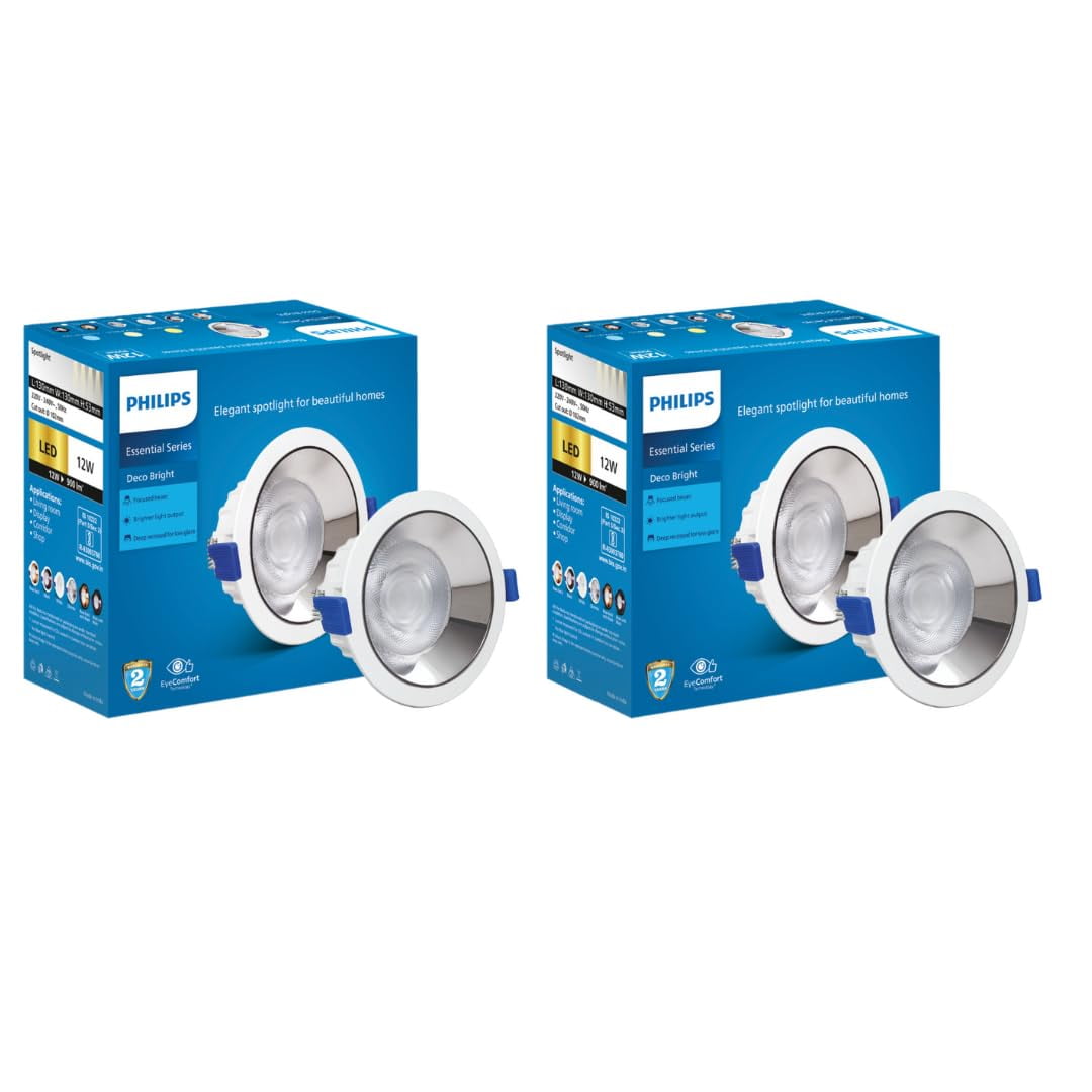 Fourthline 12 Watt Chrome Reflector LED Ceiling COB Round Spot Light ...