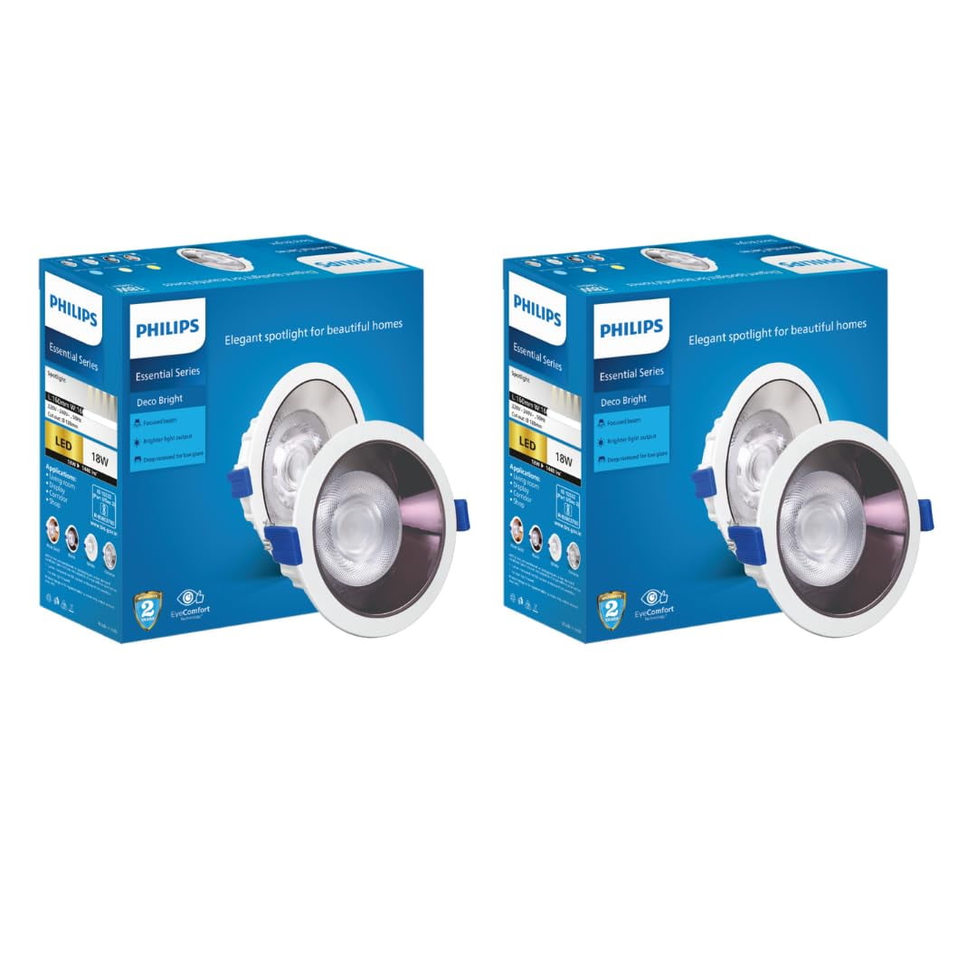 Fourthline 18 Watt Black Reflector LED Ceiling COB Round Spot Light ...