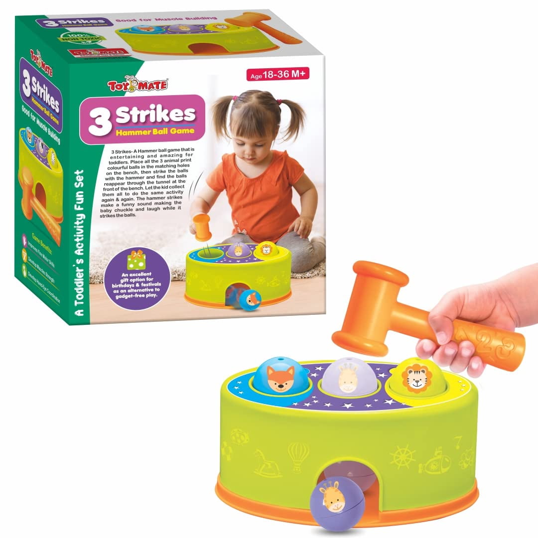 Fourthline 3 Strikes - A Hammer Ball Toy For Kids Hammer Ball Knock ...