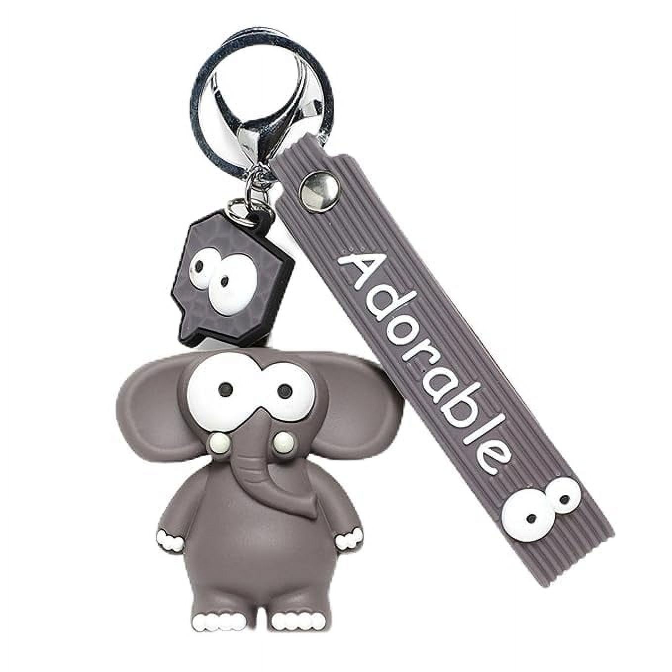 Fourthline 3D Cute Cartoon keychains Elelphant for Girls and Boys With ...