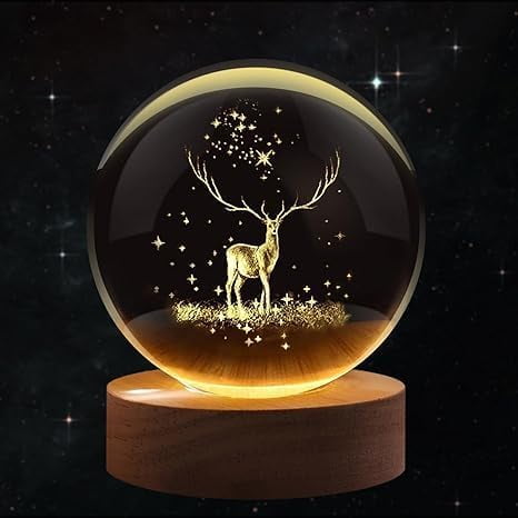 Fourthline 3D Night Deer Forest Lamp Ferris Wheel Light with Stand Ouch ...