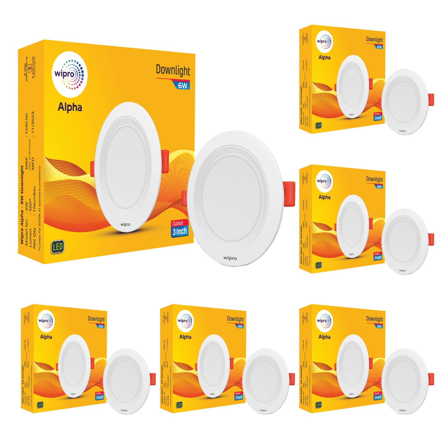 Fourthline 6W Alpha Downlight for Junction Box | Green |3 inch Cutout ...