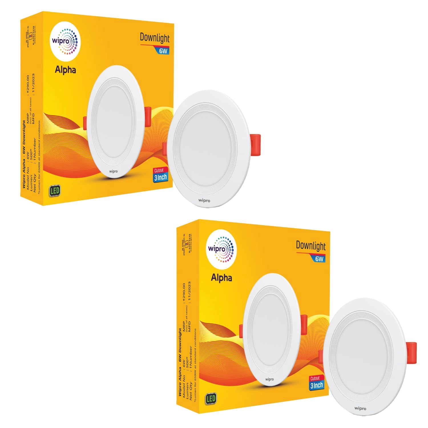 Fourthline 6W Alpha Downlight for Junction Box | Warm White (2700K) |3 ...