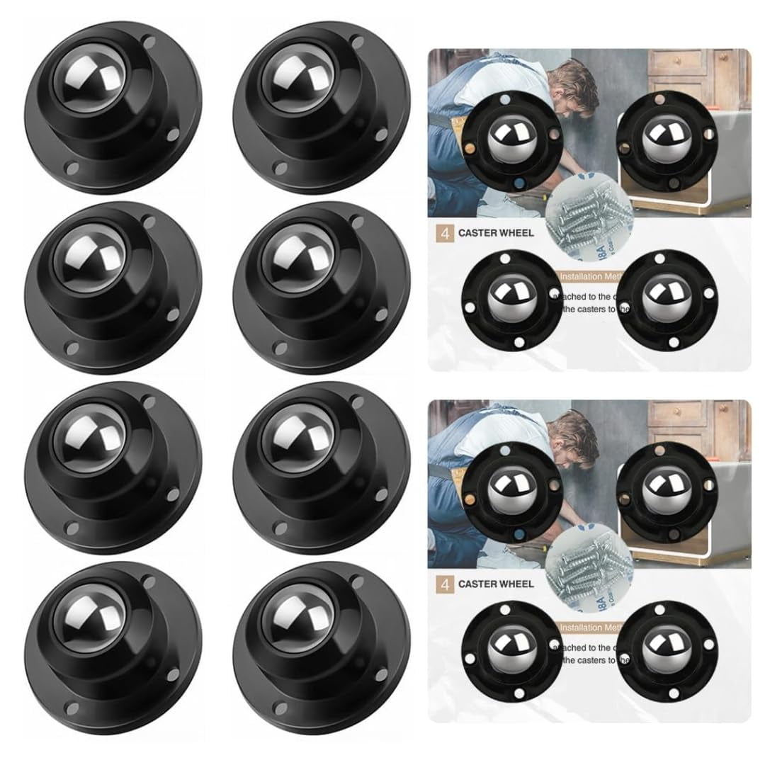 Fourthline 8pcsCaster Wheel Self Adhesive Caster Wheel 360° Swivel ...