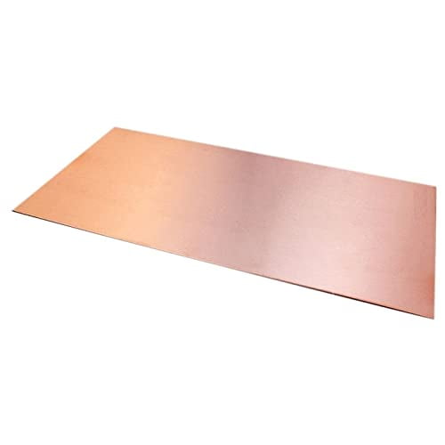 Fourthline 99.9% Pure Copper Cu Metal Sheet 7 X 3 inchs plate For Lab Suuplies, Artistic work ...