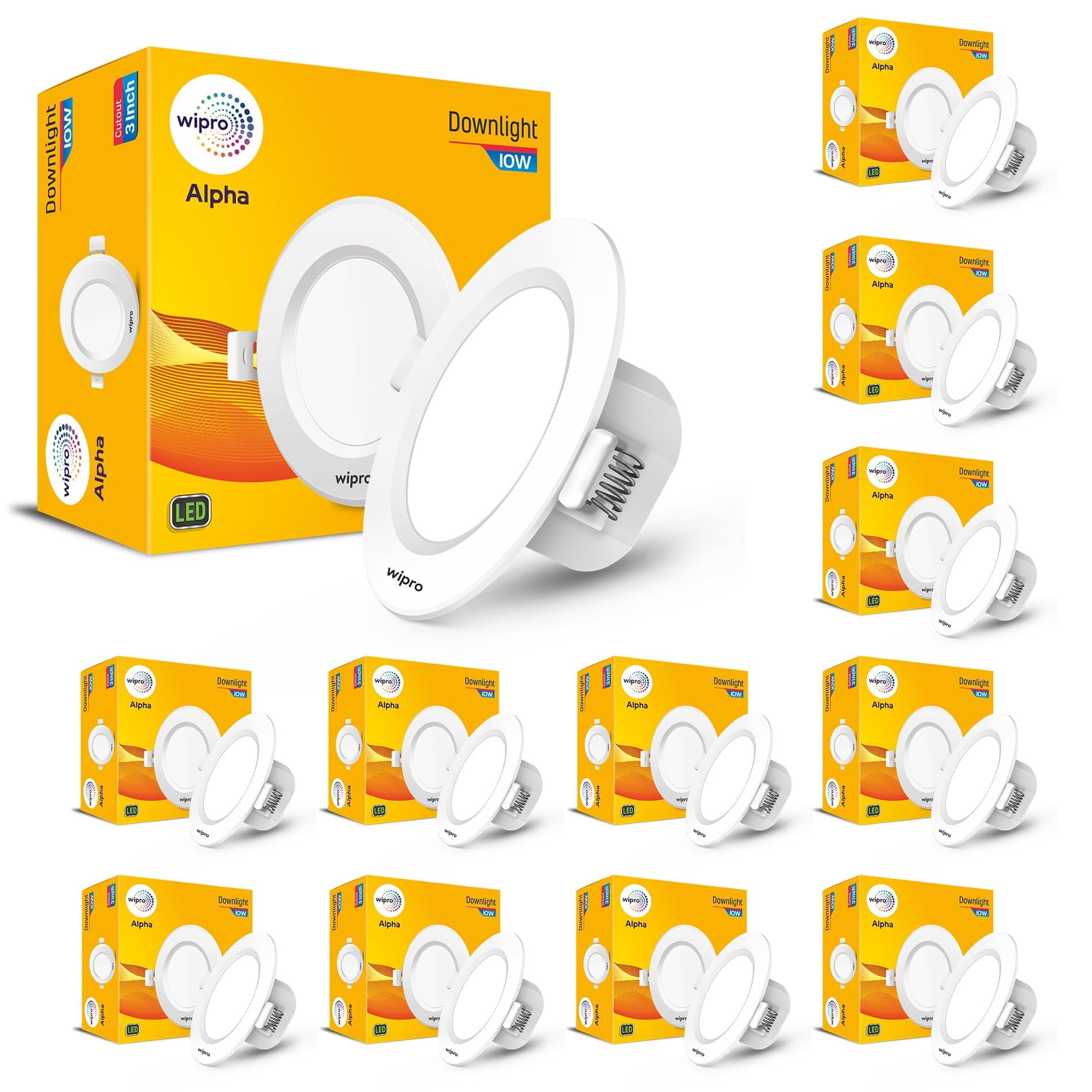 Fourthline Alpha 10W Round Downlight Junction Box | Warm White (2700K ...