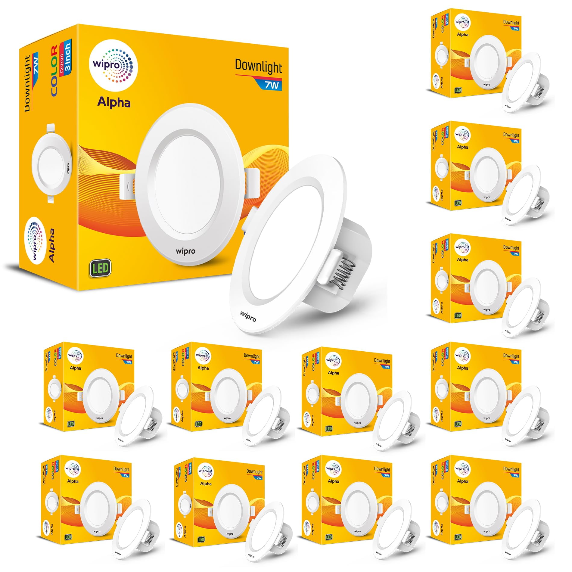 Fourthline Alpha 7W Round Downlight Junction Box | Cool Day White ...