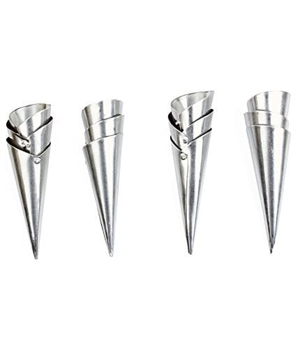 Fourthline Aluminum Conical Spiral Baking Cone, 15X5.5Cm, Silver (3 Nos ...