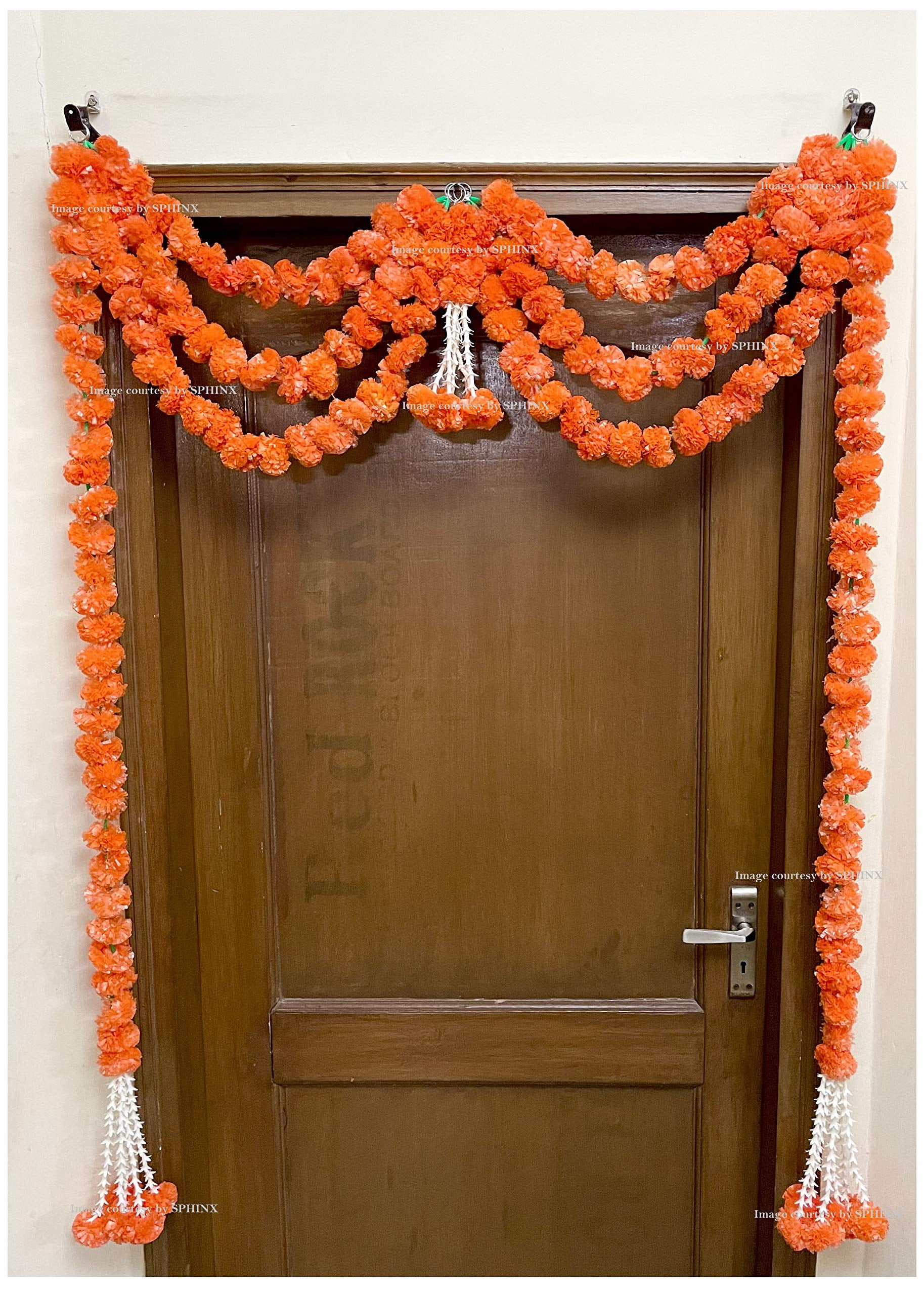 Fourthline Artificial Marigold Fluffy Flowers and Tuberose (rajnigandha ...