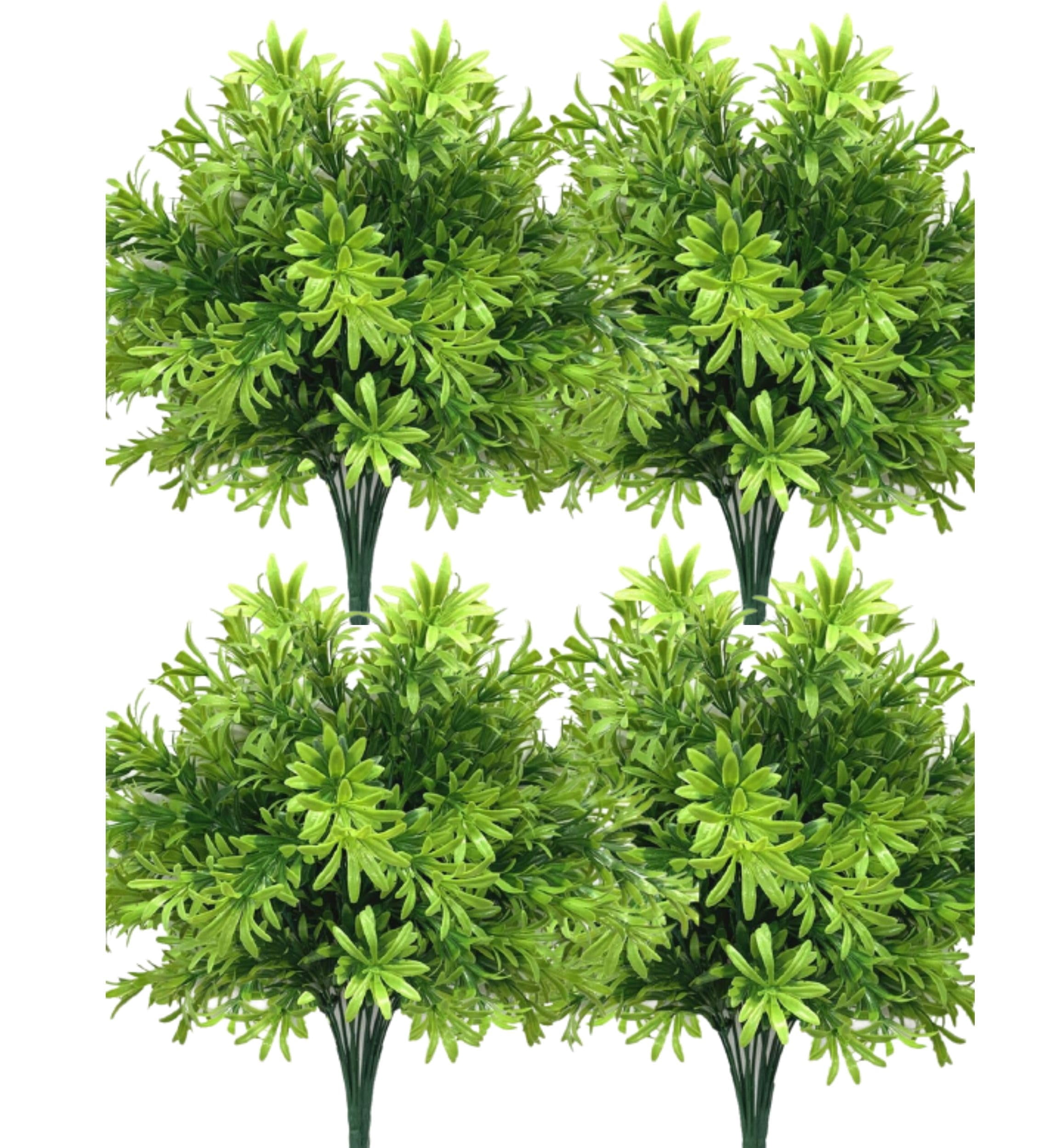Fourthline Artificial Plants, Plastic Shrubs Faux Flowers Fake Grass ...