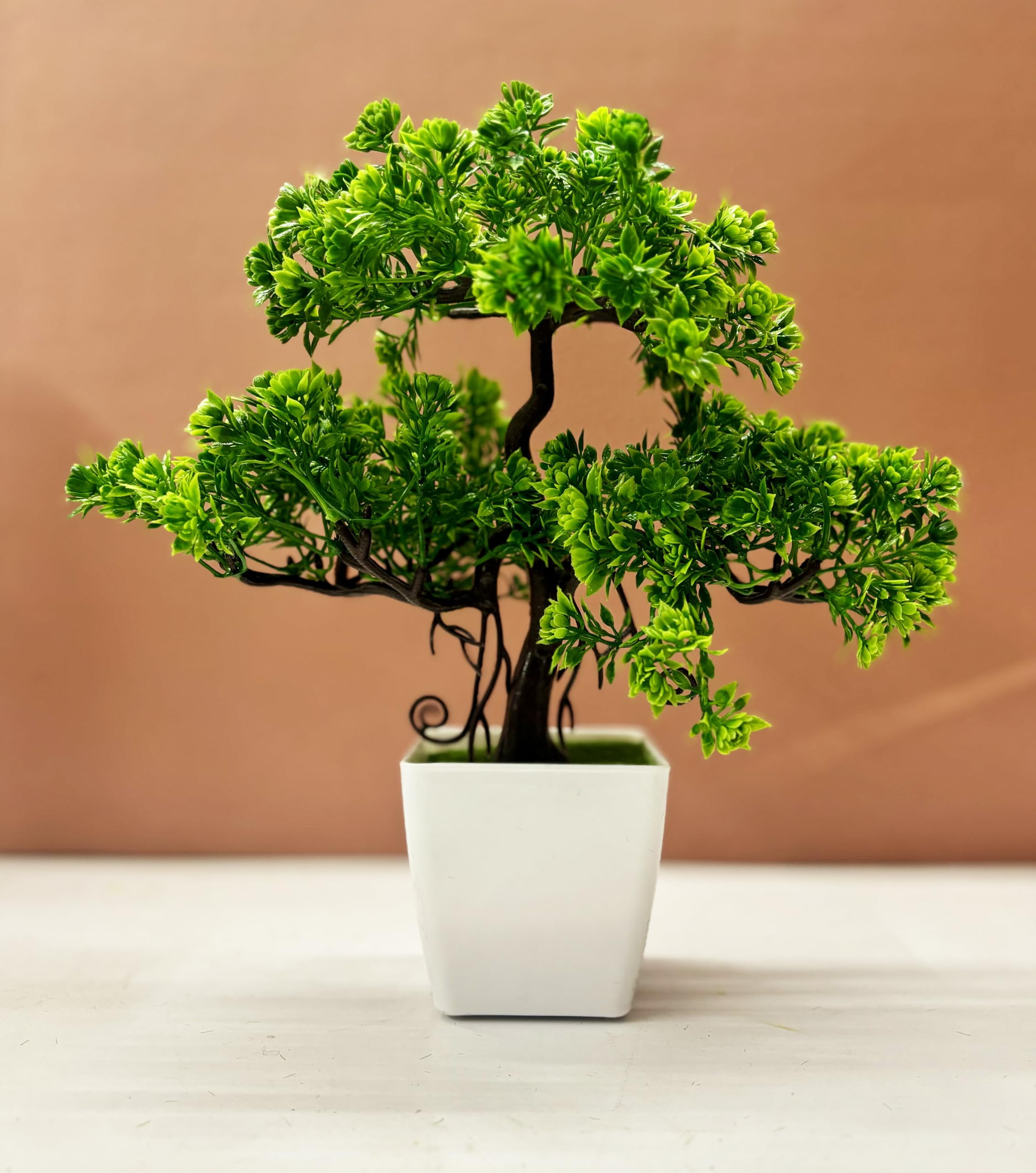 Fourthline Artificial Plants Pot Fake Bonsai Pine Trees Plants Greenery ...