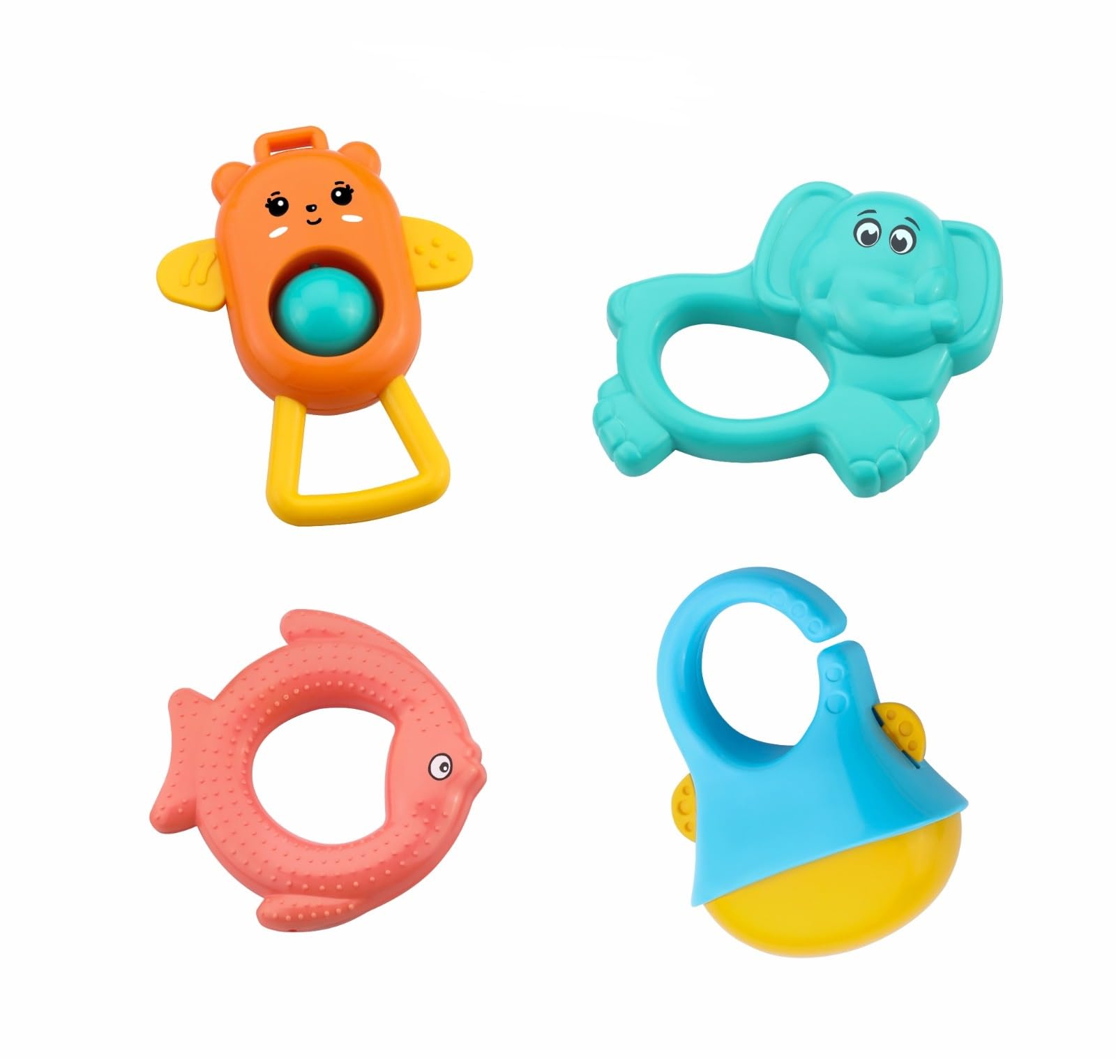 Fourthline Baby Rattles Toys Set for Babies, Non-Toxic Rattle Teether ...