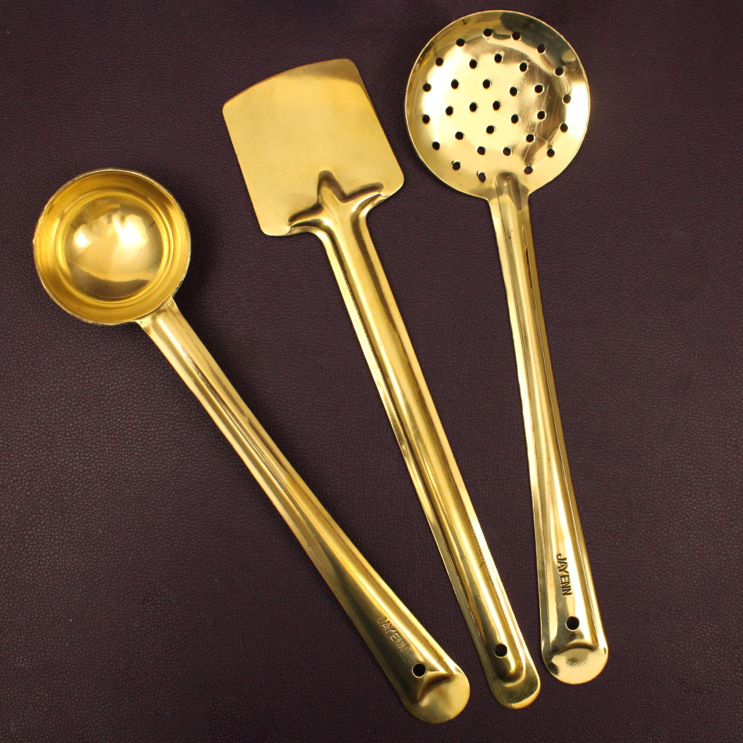 Fourthline Brass Ladle|Pital Karandi|Dosa Karandi|Kuli Karandi|Jali ...