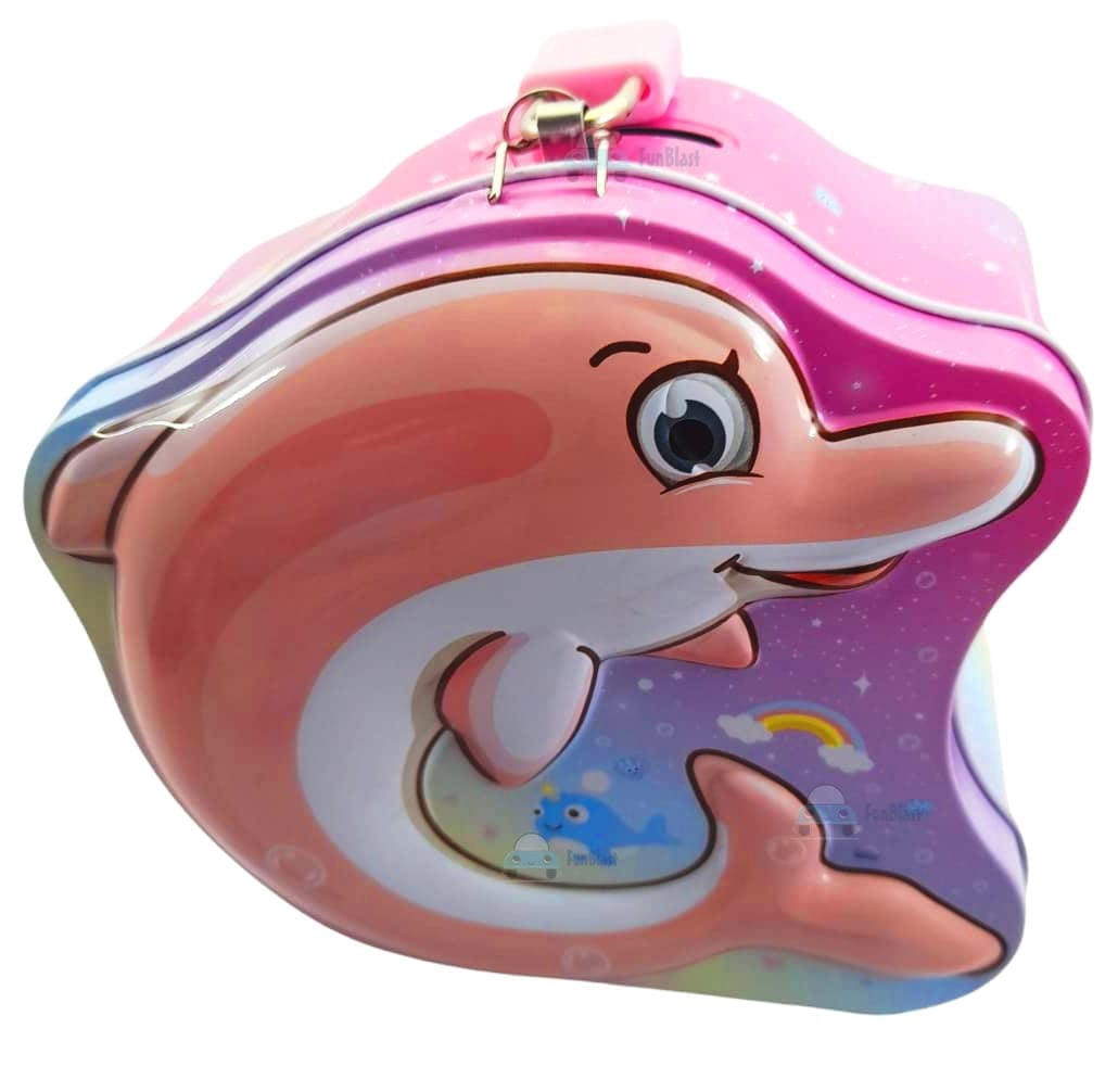 Fourthline Coin Box for Kids with Lock and Key – Cartoon Toy Money Bank ...