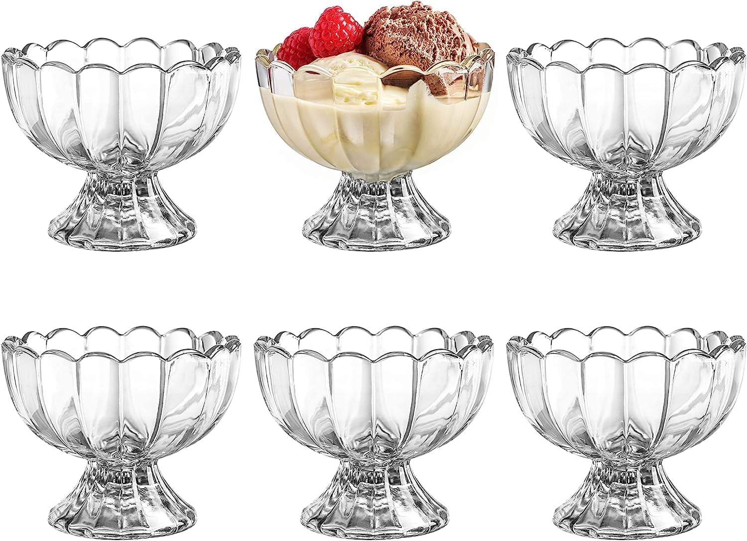 Fourthline - Crystal Glass Ice Cream Cups - Premium Glass Ice Cream ...