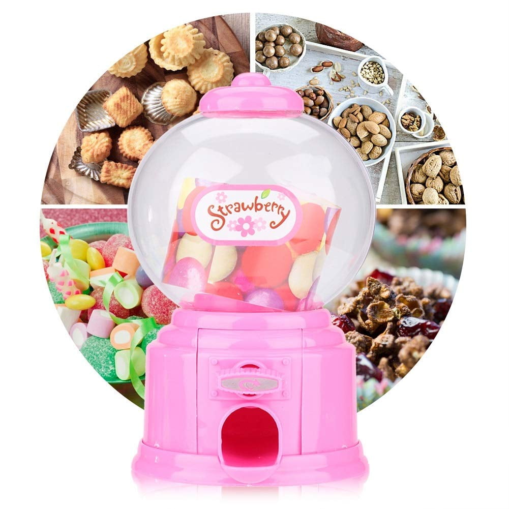 Fourthline Cute Sweets Mini Candy Machine Bubble Gumball Dispenser Coin ...