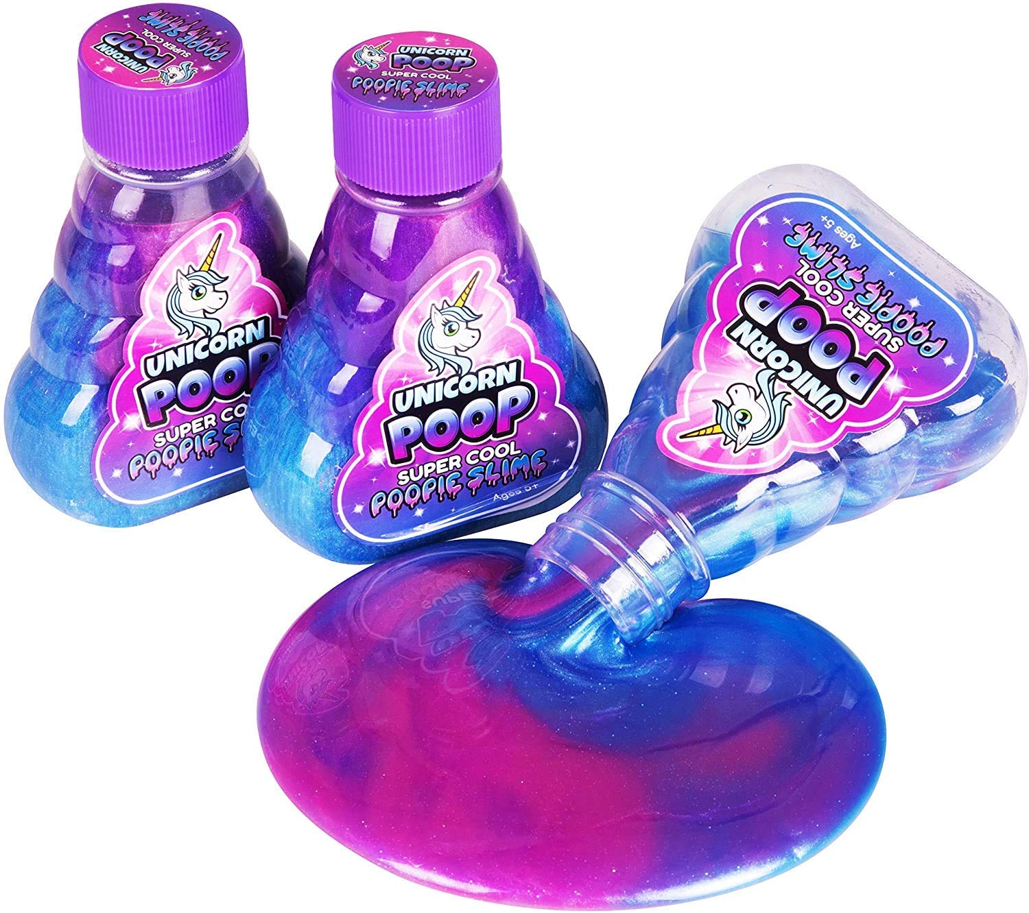 Fourthline DIY Unicorn Poop Slime【Pack of 6】 for Kids 100% Safe & Non ...
