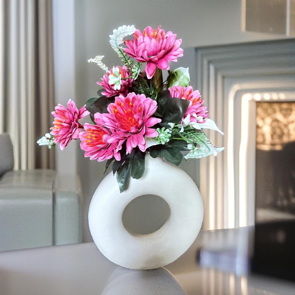 Fourthline Decor Artificial Multiflora Flower Peony Roses Fake Sticks ...