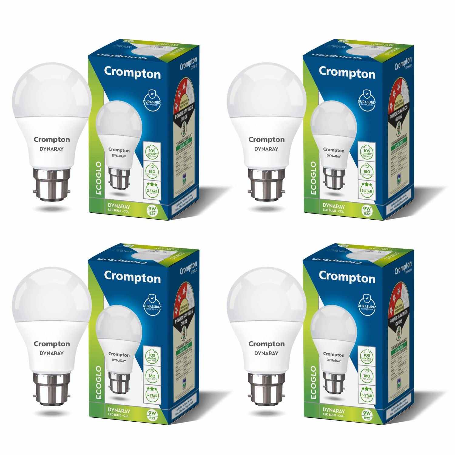 Fourthline Dyna Ray LED Bulb | 9W | Cool Day Light | B22 Base | 180 ...