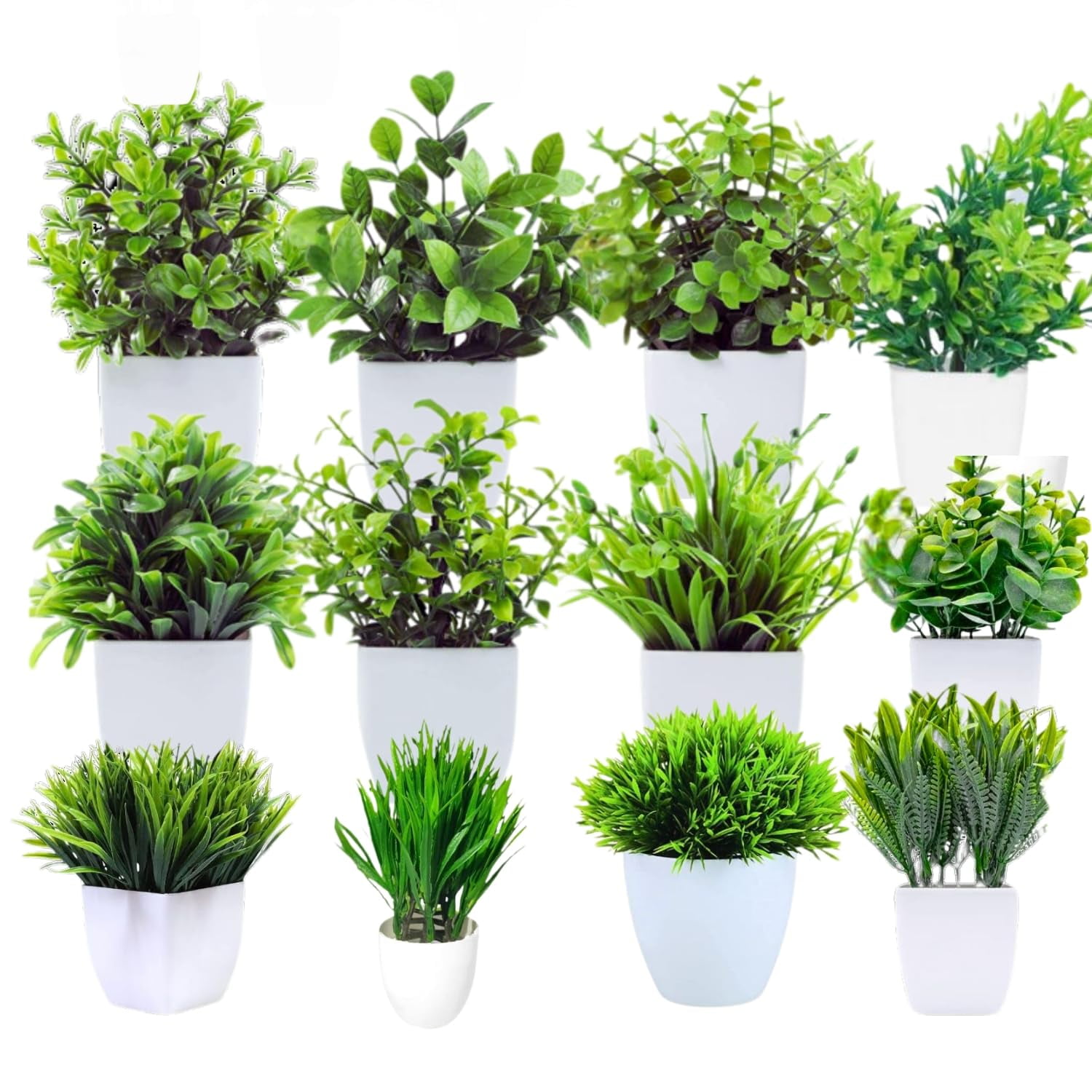 Fourthline Fake Plants Small, Mini Artificial Plants Indoor for Home ...