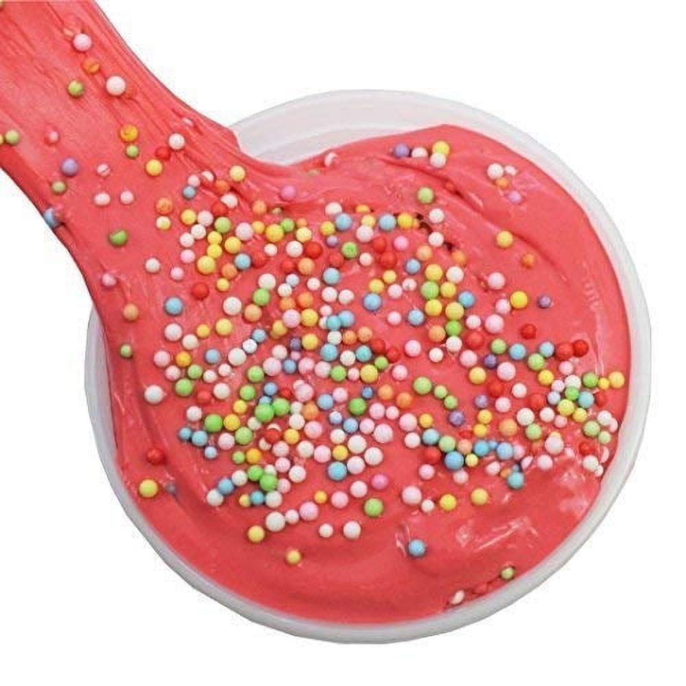 Fourthline Fluffy Red Slime Stress Relief Toy Scented Sludge Toy for ...