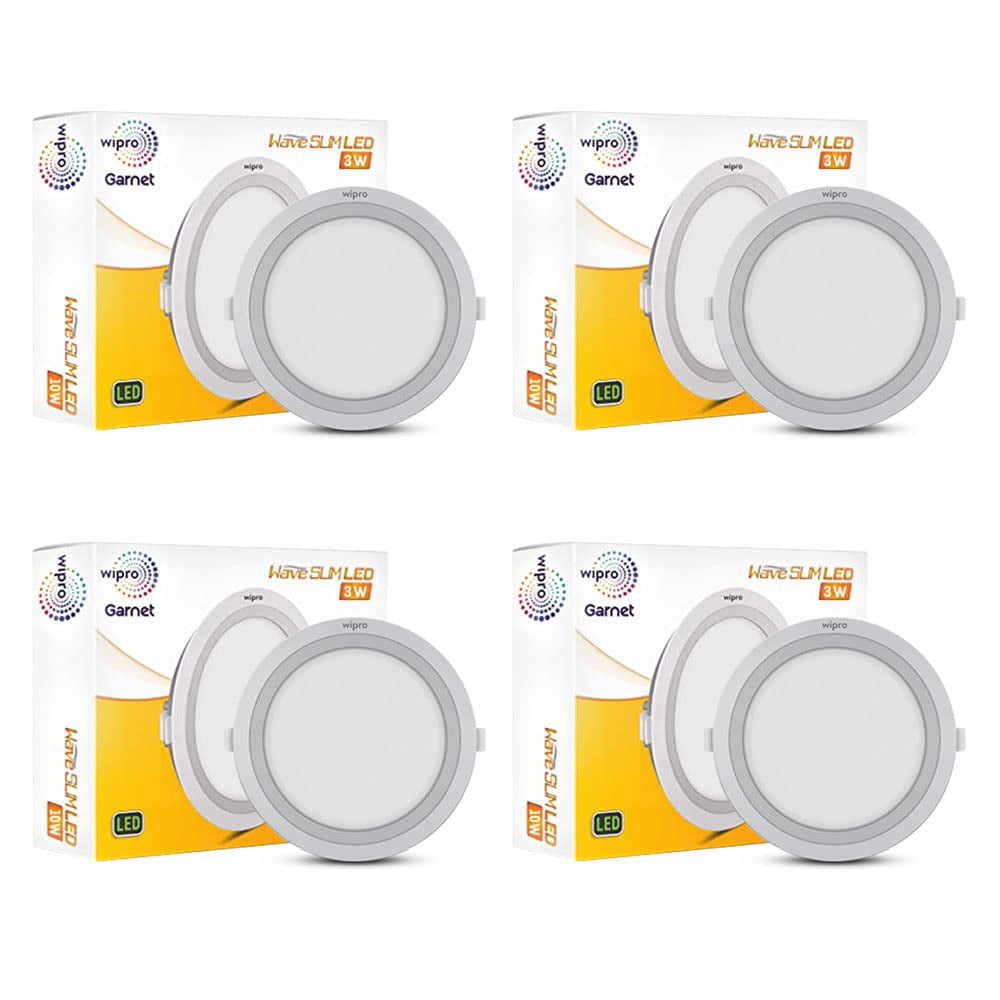 Fourthline Garnet 3W Round LED Wave Panel Light for Ceiling | Warm ...