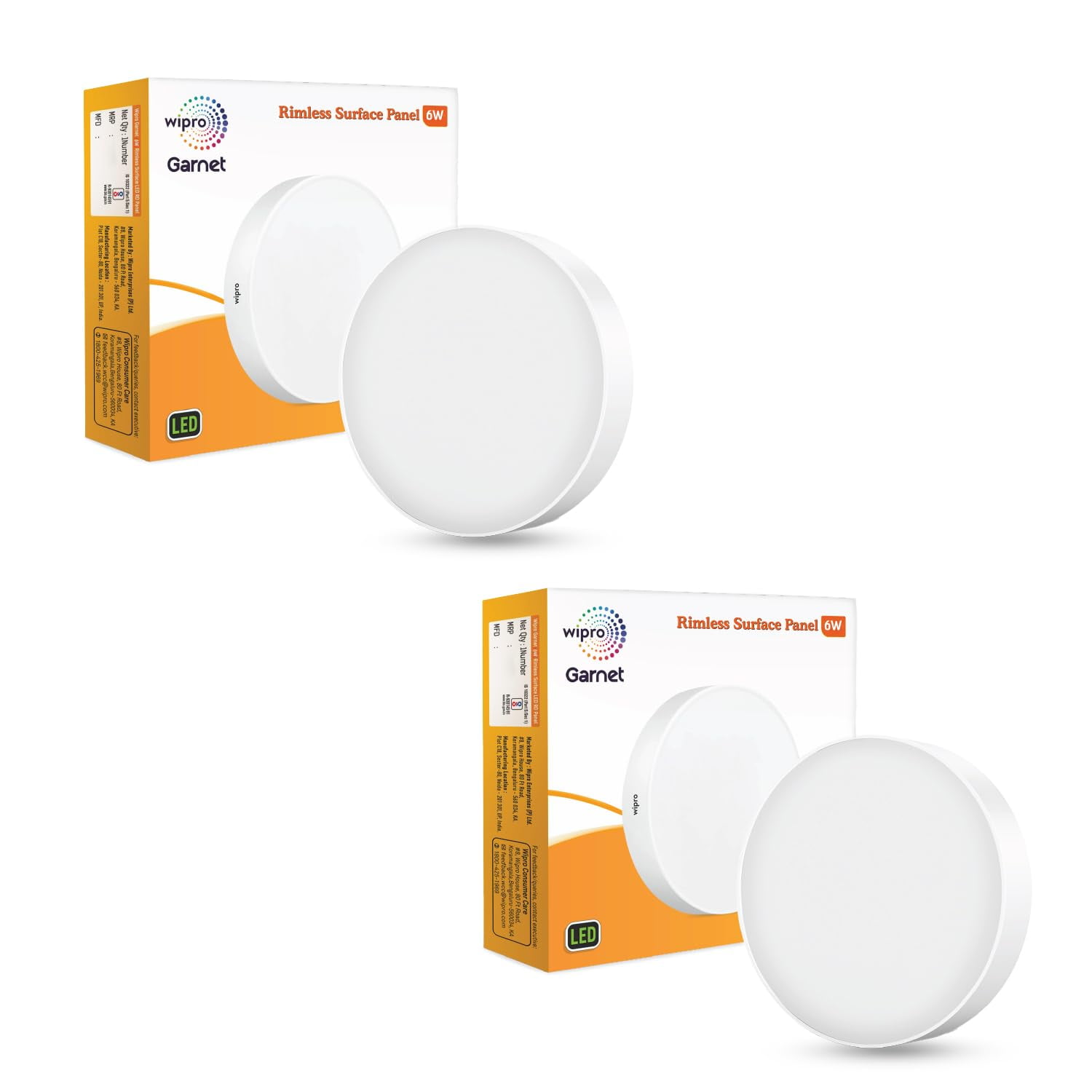 Fourthline Garnet 6W Rimless Round Led Surface Panel Neutral White ...