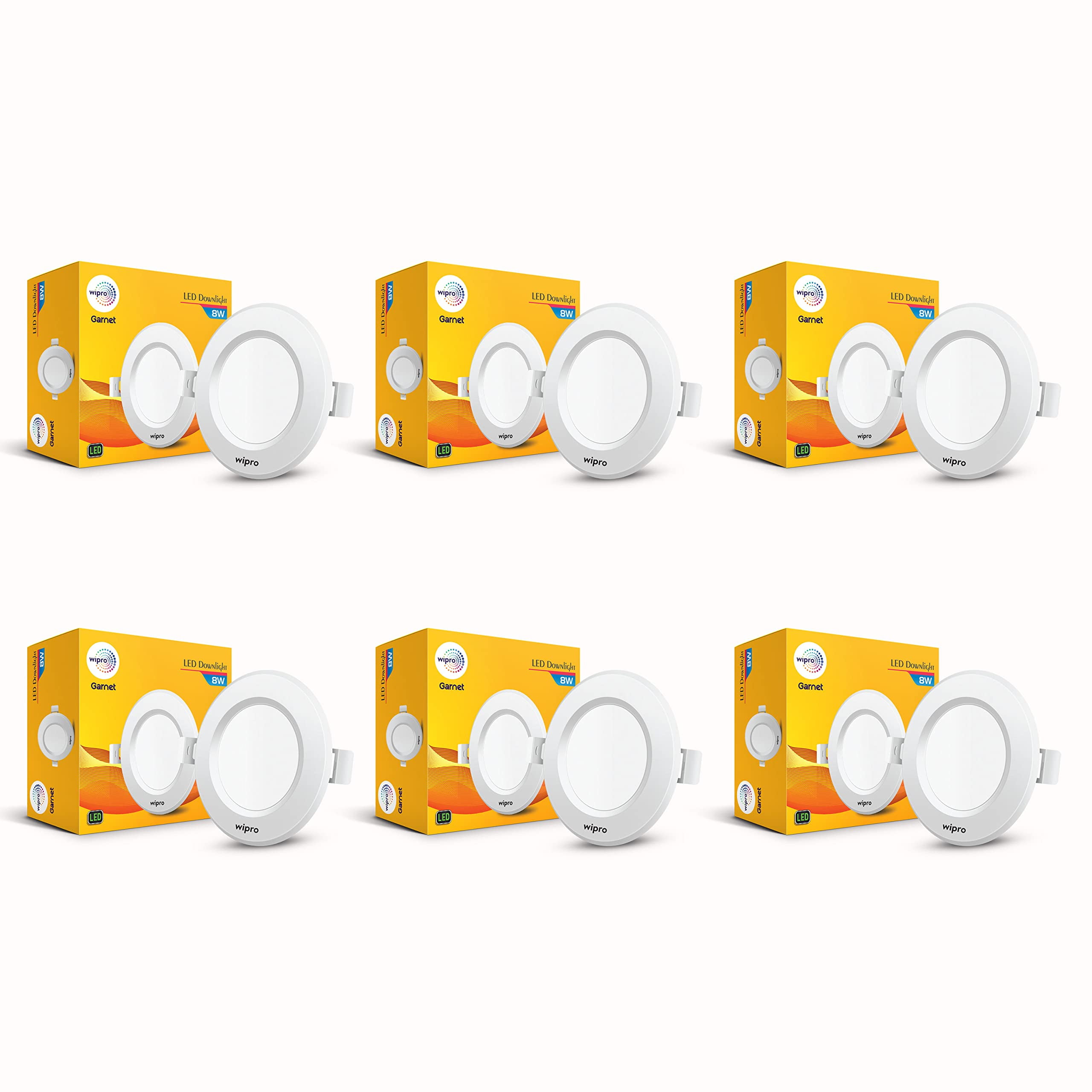 Fourthline Garnet 8W Round Downlight Junction Box | Blue | Glare-Free ...