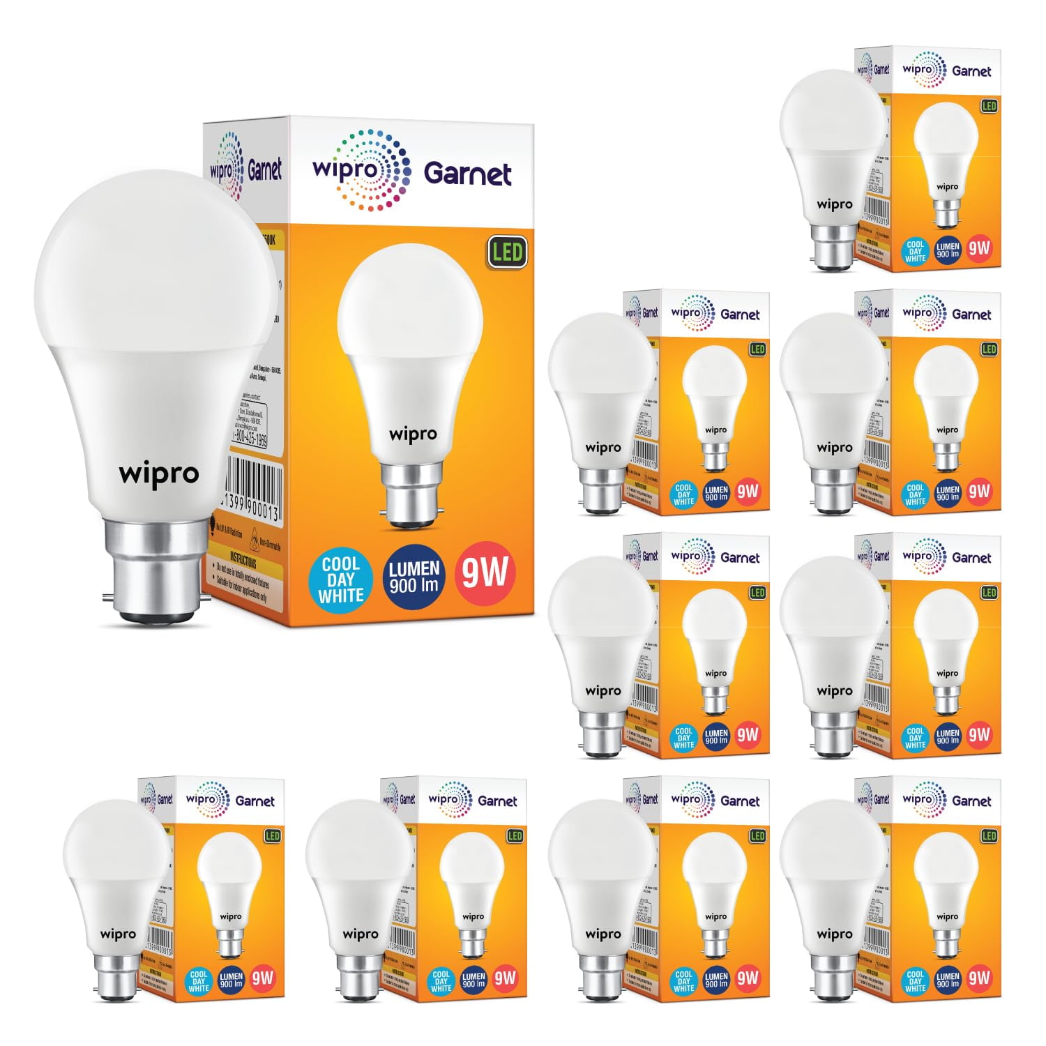 Fourthline Garnet 9W LED Bulb for Home & Office |Cool Day White (6500K ...
