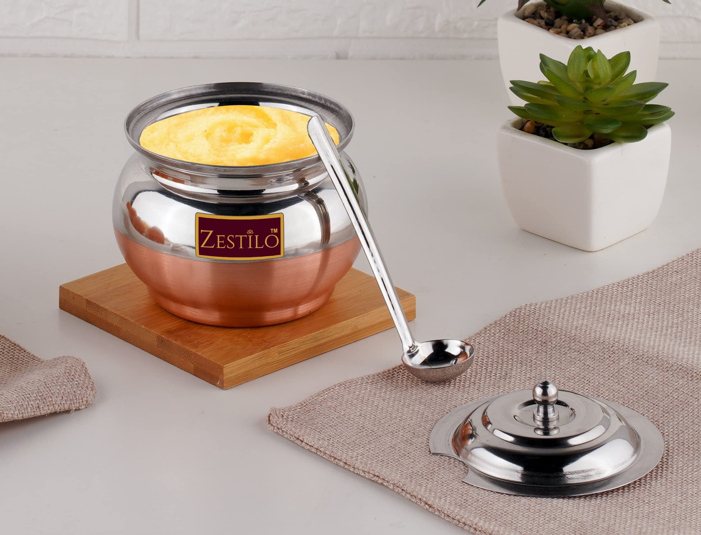 Fourthline Ghee pot, Ghee container, Ghee pot with spoon, Oil dispenser ...