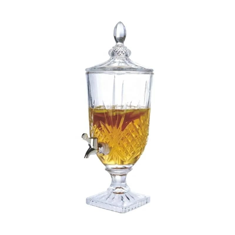 Fourthline Glass Cold Water Dispenser Water Mason Jar 2000 ML Set of 1 ...