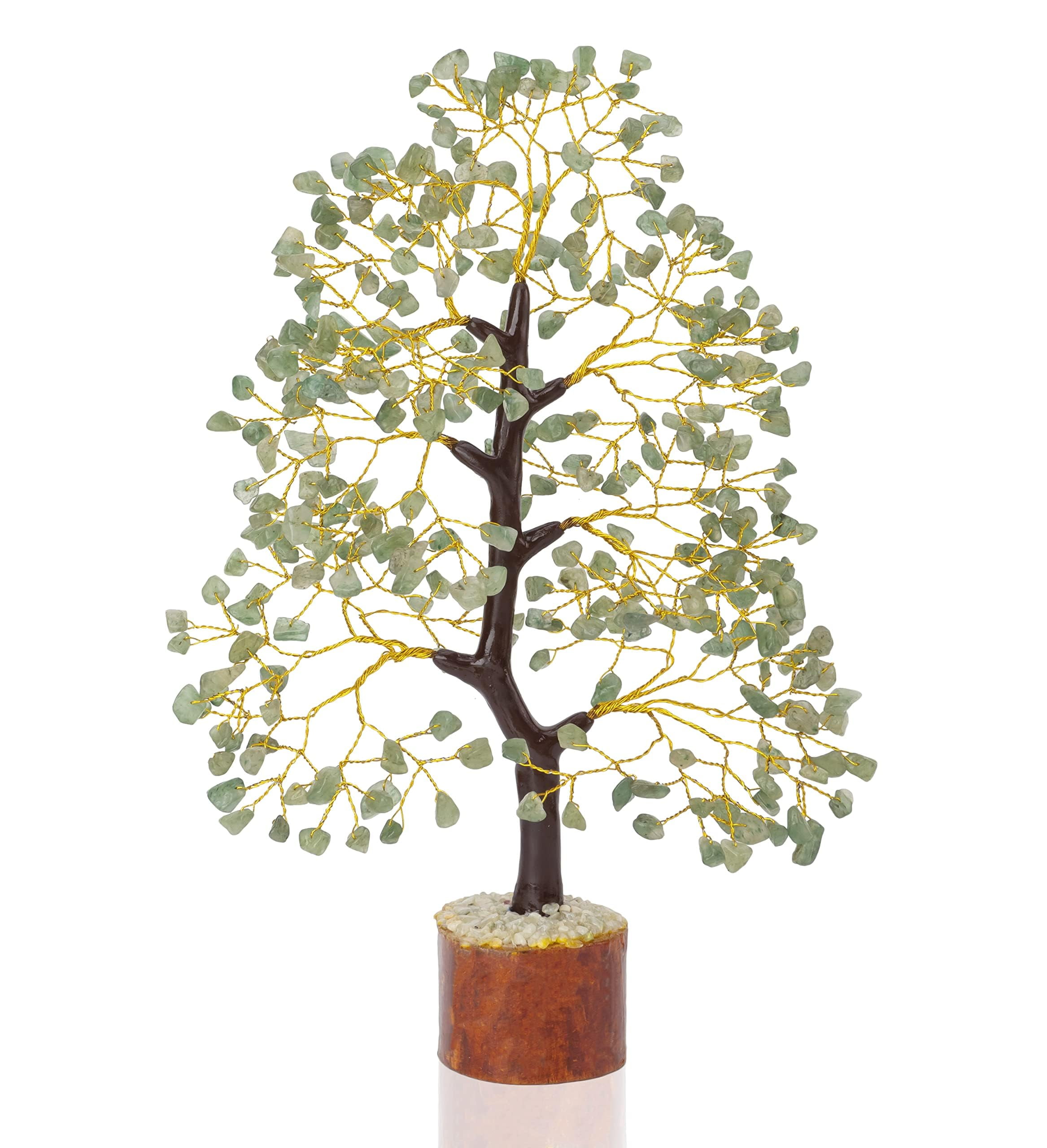 Fourthline Green Jade Gemstone Tree Home Decor Showpiece Feng Shui ...