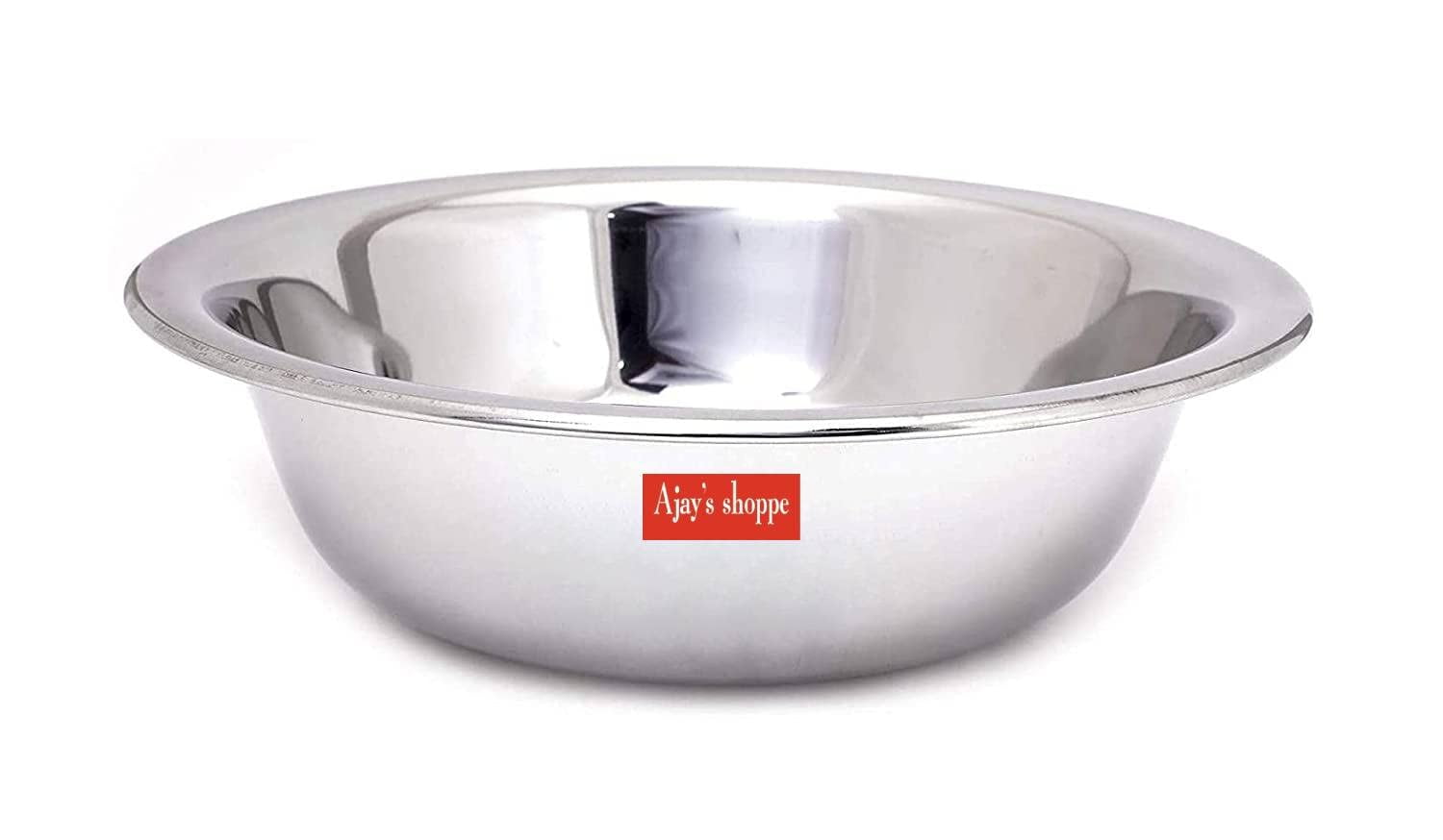 Fourthline Heavy Gauge Stainless Steel Solid Mixing Bowl/Atta Parath (4 ...
