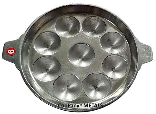 Fourthline Indolium Appam Patra/Paniyaram Pan/Paniyara kallu 9 Cavity ...