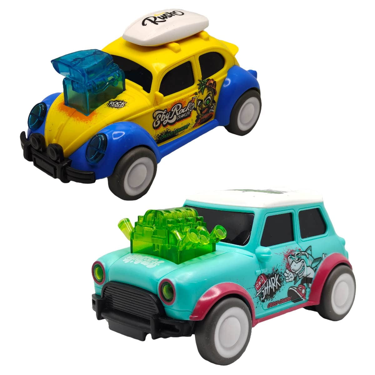 Fourthline Inertia Cartoon Dancing Cars Push and Go Play Set Friction ...