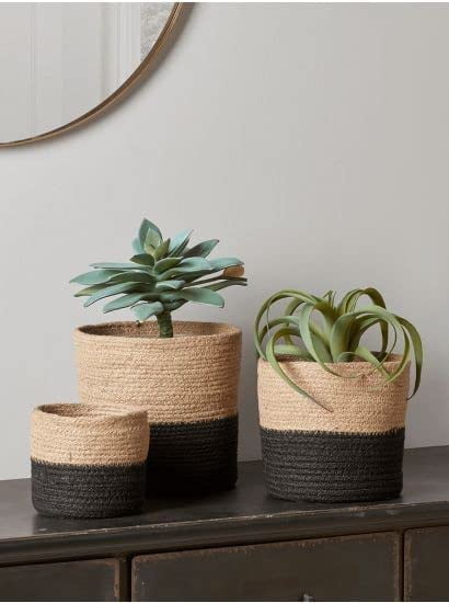 Fourthline® Jute Planter Pots/Storage Basket with Handle, Multi-Purpose ...