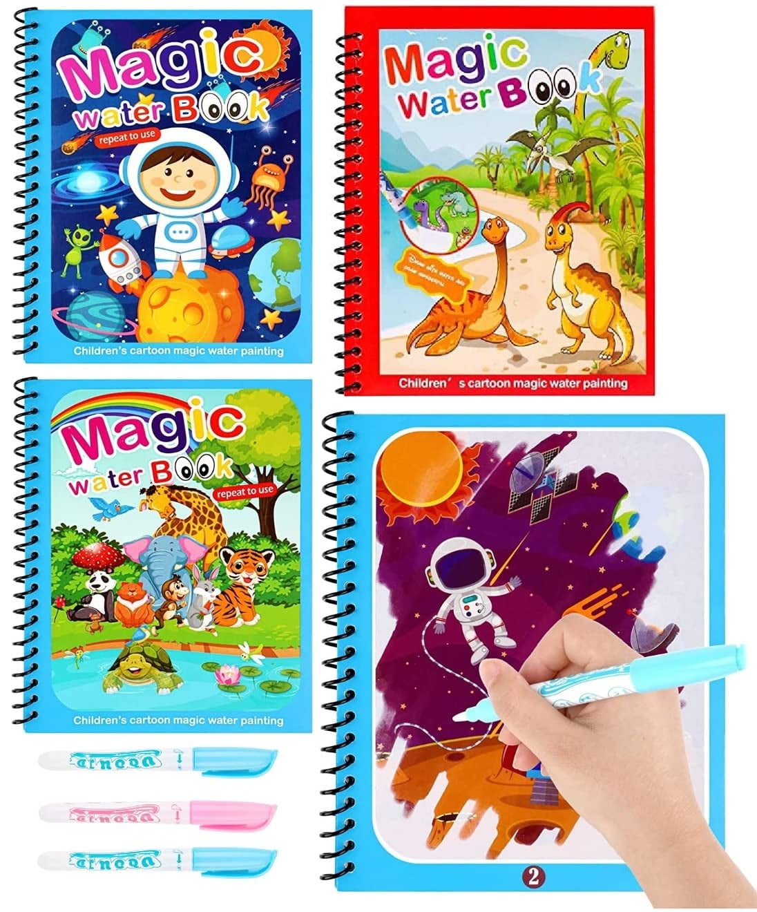 Fourthline Magic Water Painting Book with Magic Doodle Pen for Kids ...