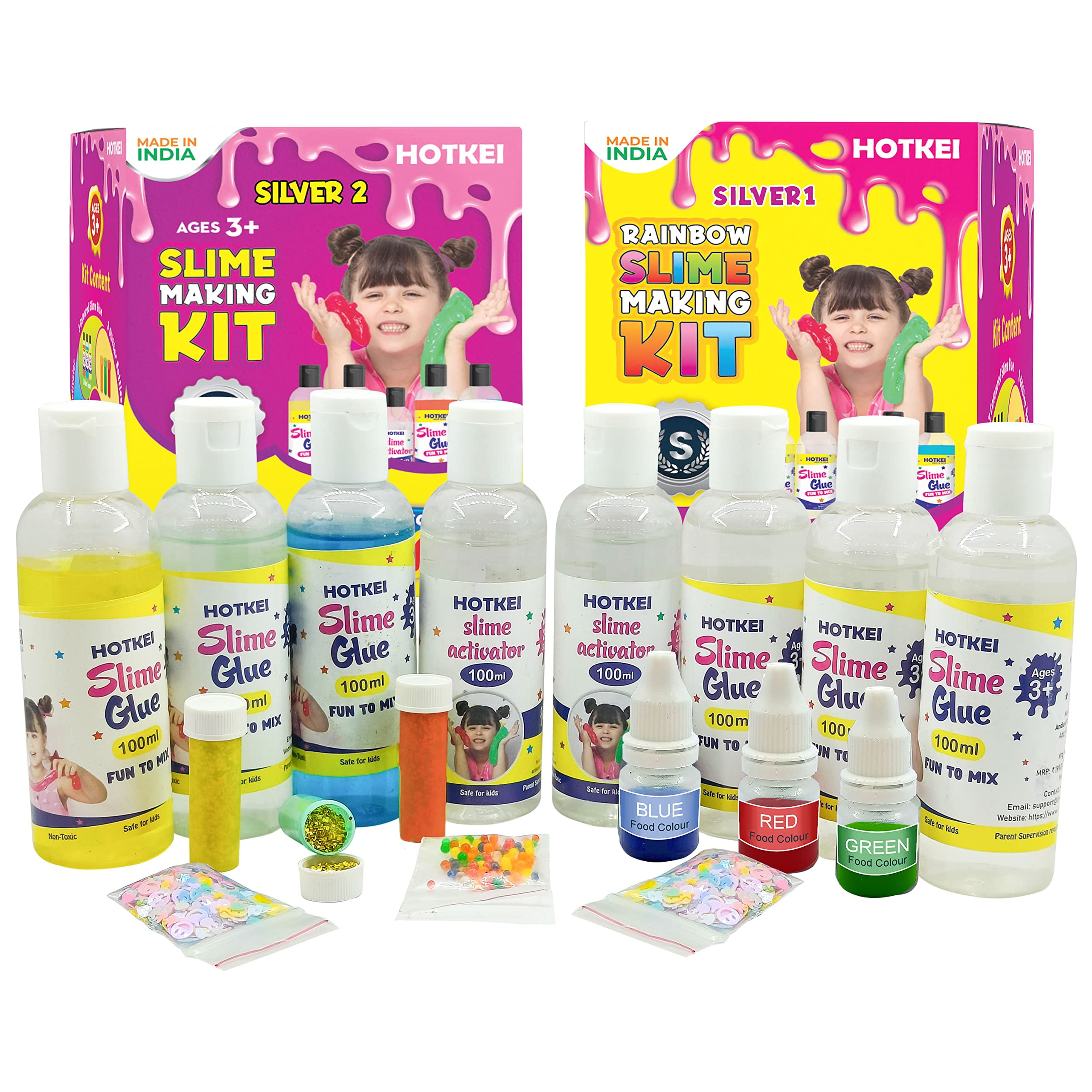 Fourthline (Make 30+ Slime) Multicolor Scented DIY Magic Toy Slimy Slime Activator Glue Gel ...