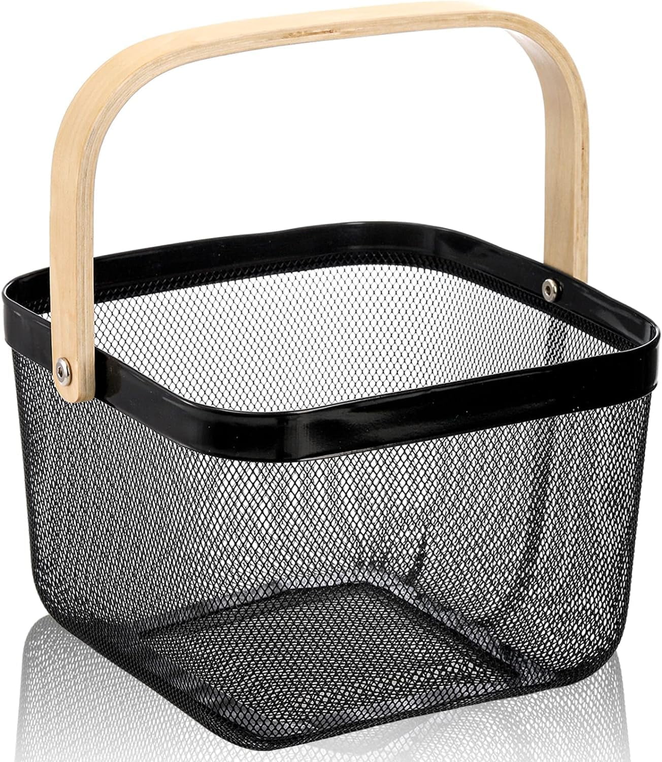 Fourthline Metal Large Basket with Handle, Multipurpose Steel Wire ...